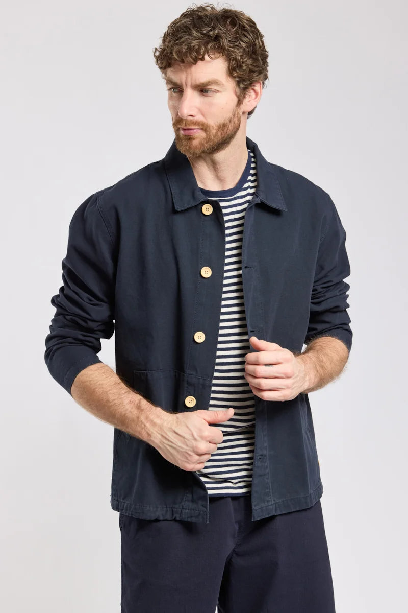 FISHERMAN'S JACKET HERITAGE MARINE DEEP NAVY BLUE – Maison Mara